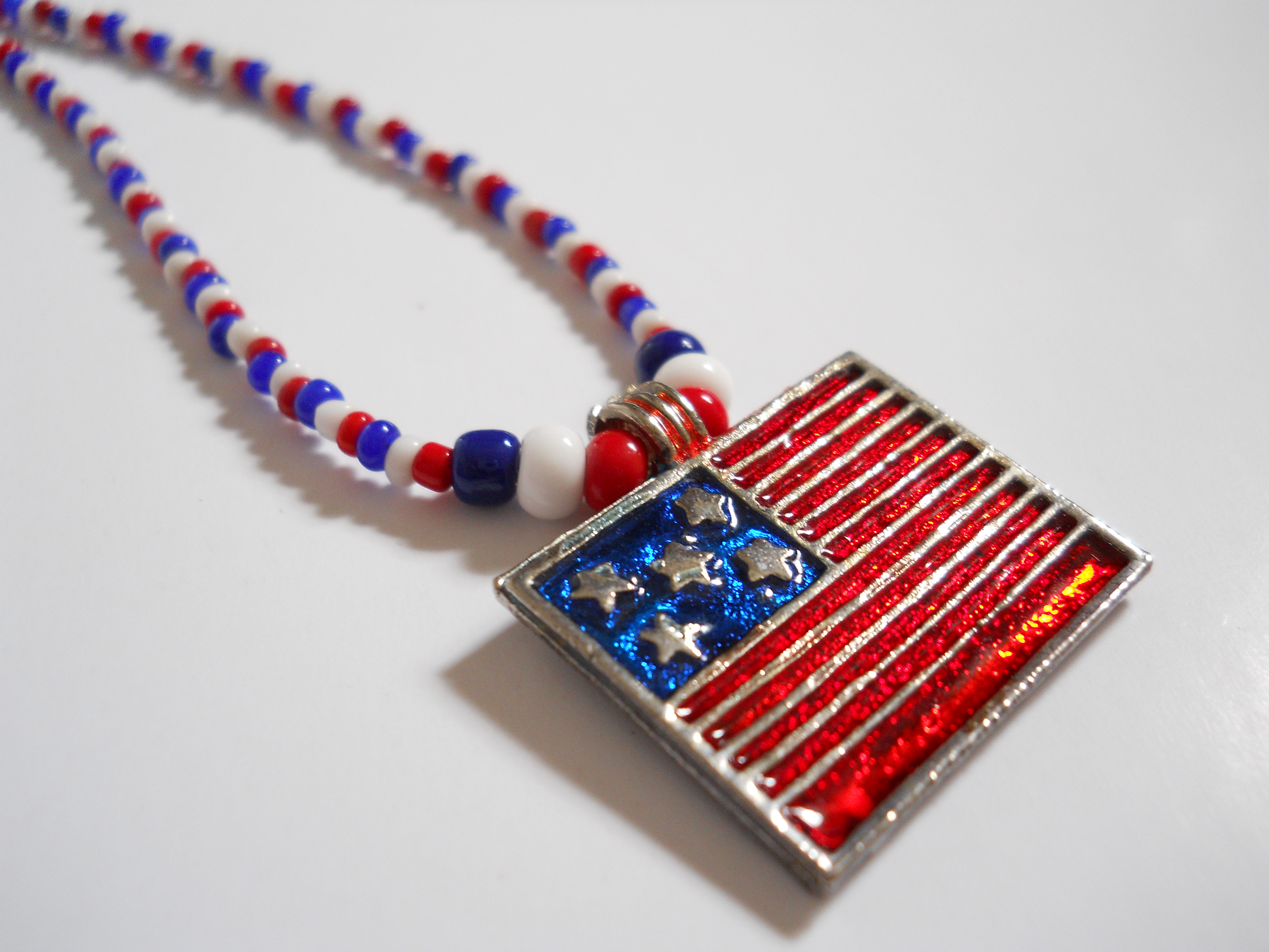 American Flag Pendant Necklace on Storenvy