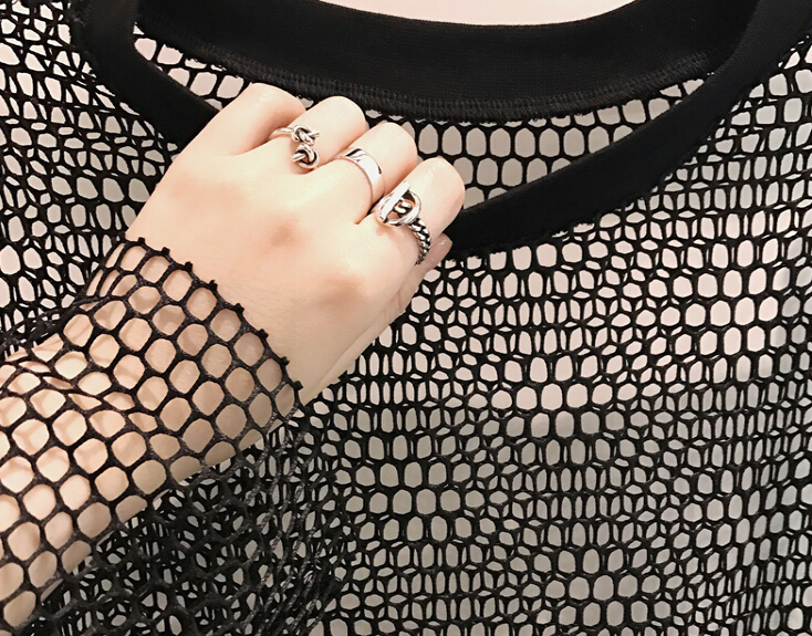 GOTHIC FISHNET LONG SLEEVE SHIRT on Storenvy