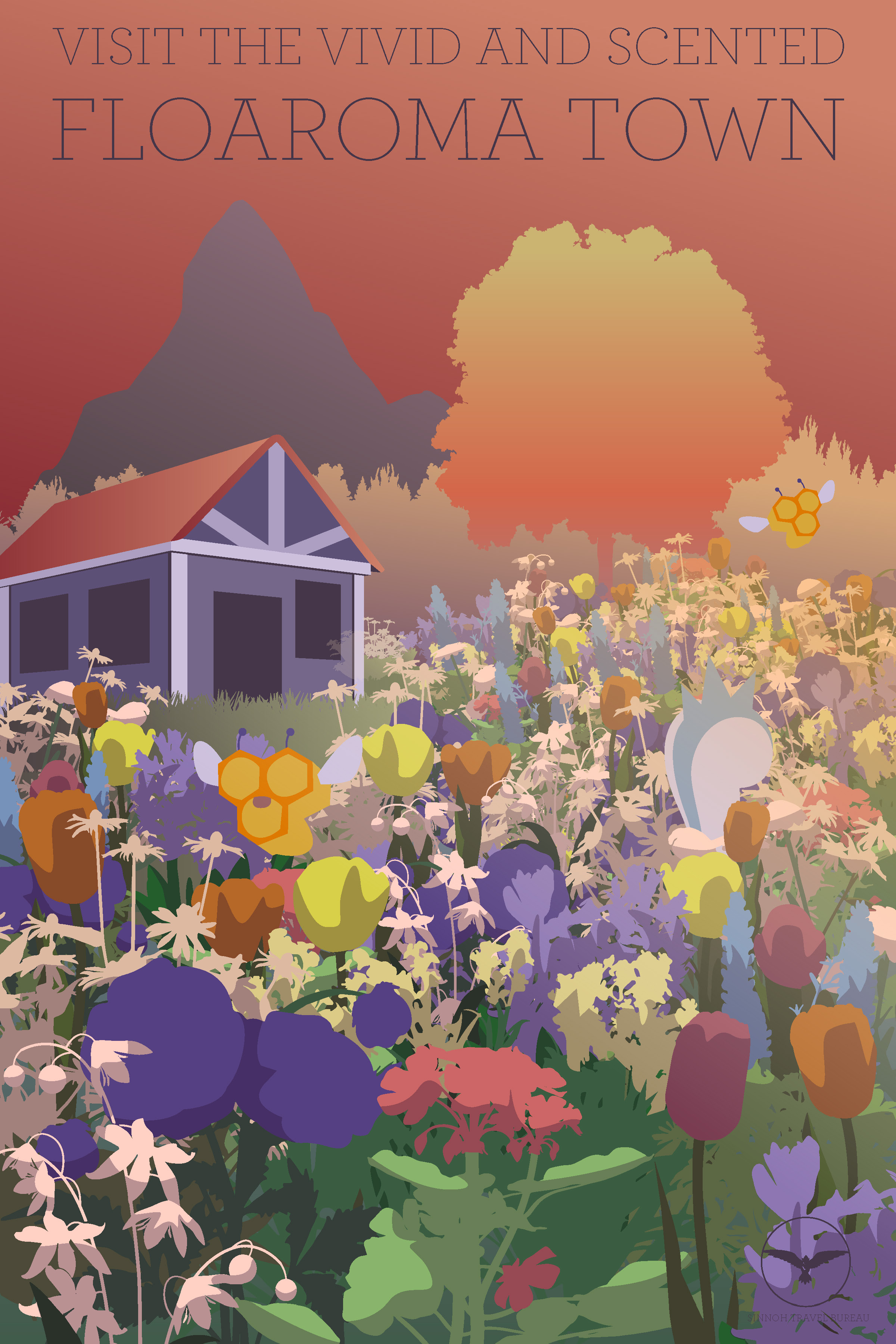 Floaroma Town Travel Poster · Casey's Design · Online Store Powered by ...