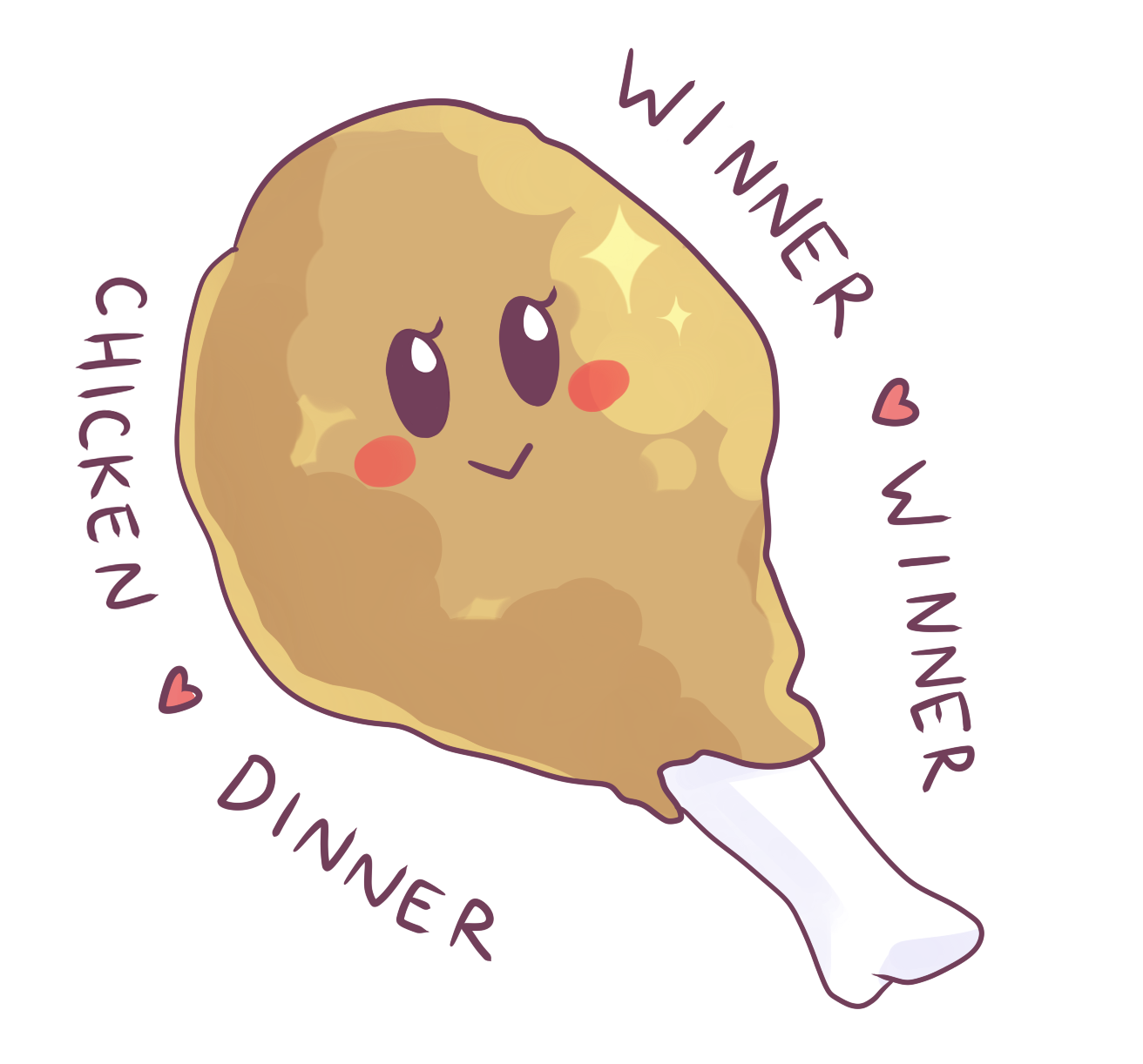 Comfort Food - Chicken sticker on Storenvy