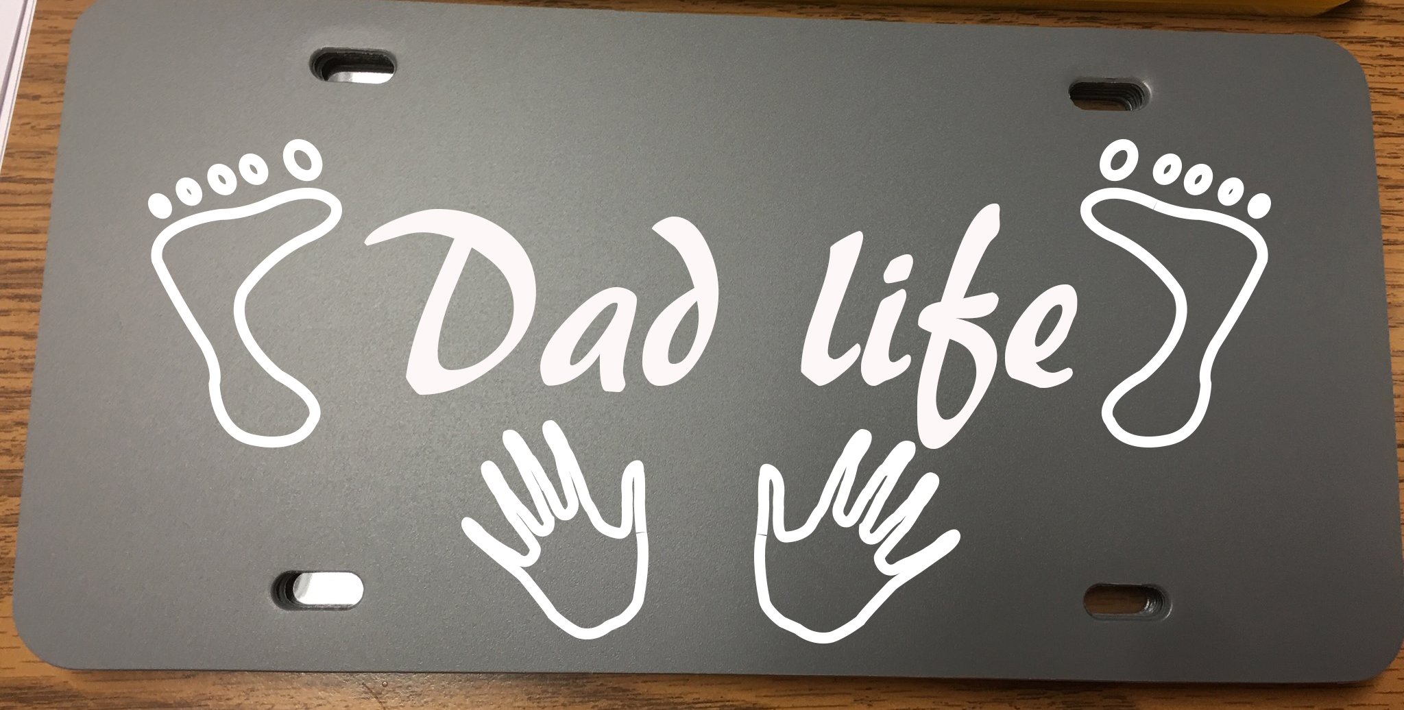 Dad life license plate flexible front auto plate predrilled holes · Big ...