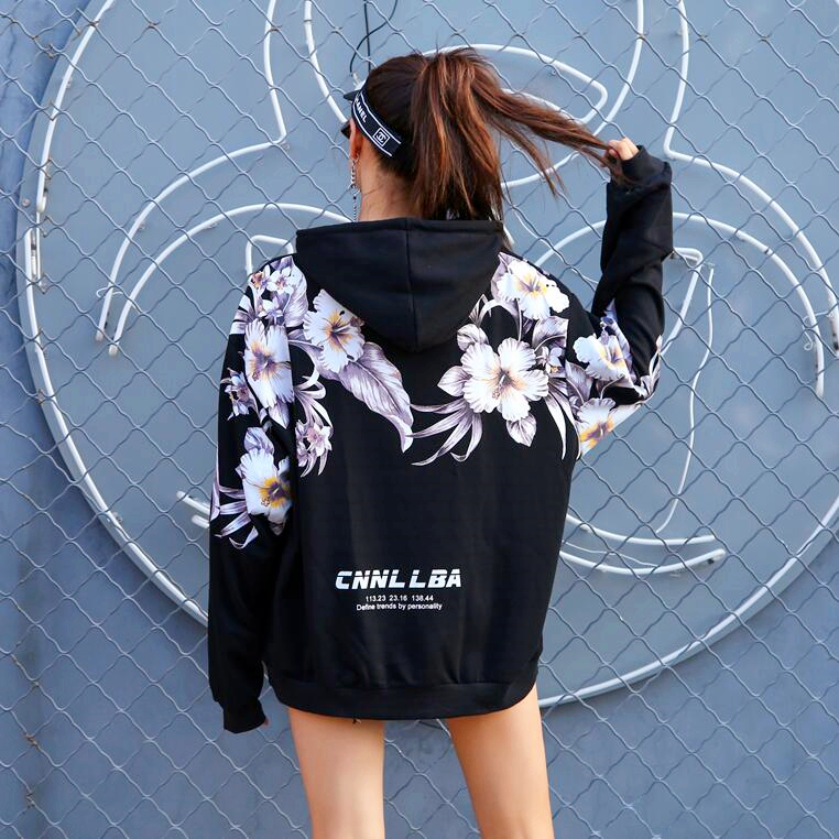 Floral Flower Printed Hoodie Sweatshirt on Storenvy
