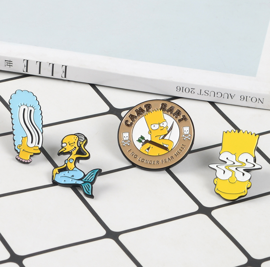 Free Shipping-THE SIMPSONS PINS ( SET/4PCS ) on Storenvy