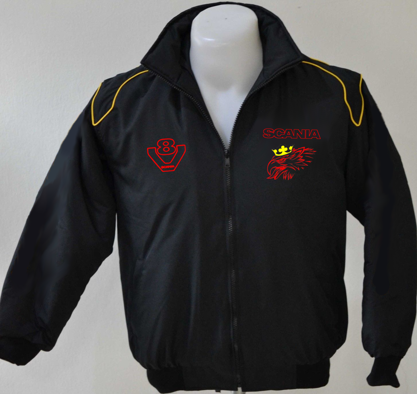 Scania Greif - Jacket‎ // Scania Greif - Jacke // black-red-gold on ...