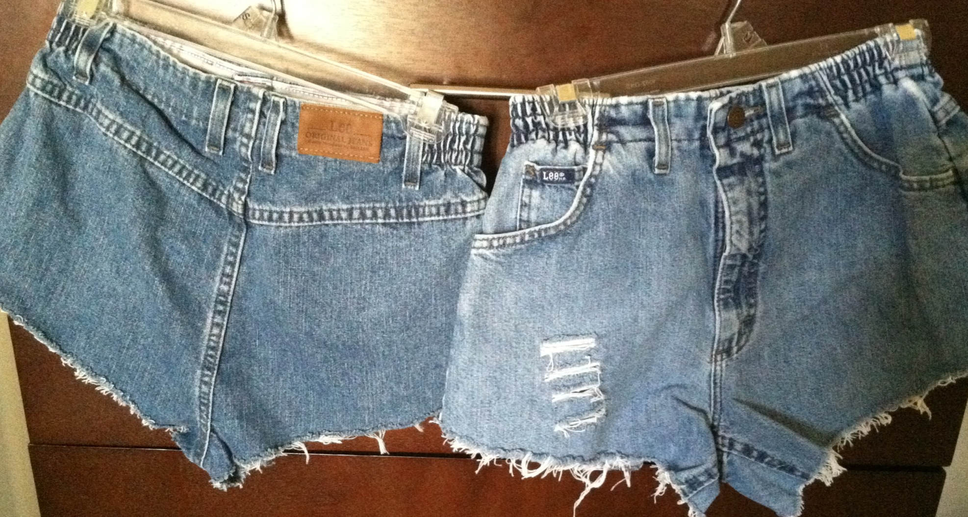 Fraying Jeans Shorts images