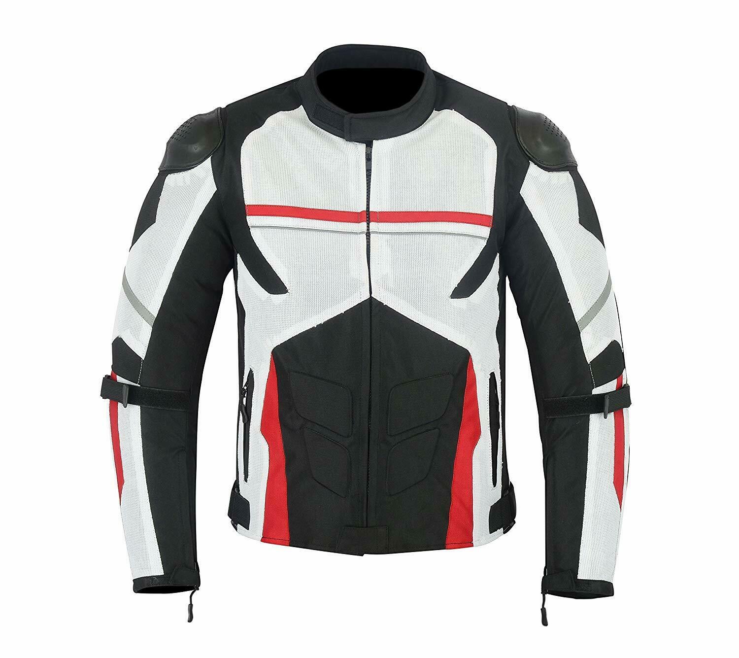 Leather Moto GP Motorcycle Protection Jacket Handmade Mens White ...