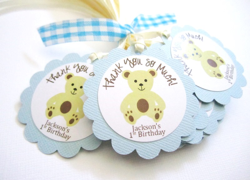 Teddy Bear Thank You Tags, Personalized on Storenvy